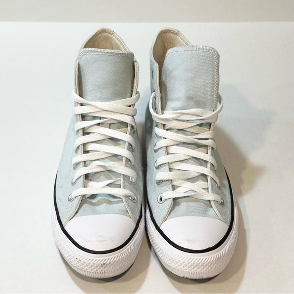 Converse | Shoes | Converse Pale Blue High Top Sneakers Lace Up Mens 8 ...